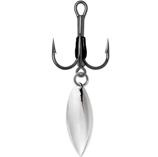 VMC Bladed Round Treble 1X Strong Willow Blade Hooks - LOTWSHQ